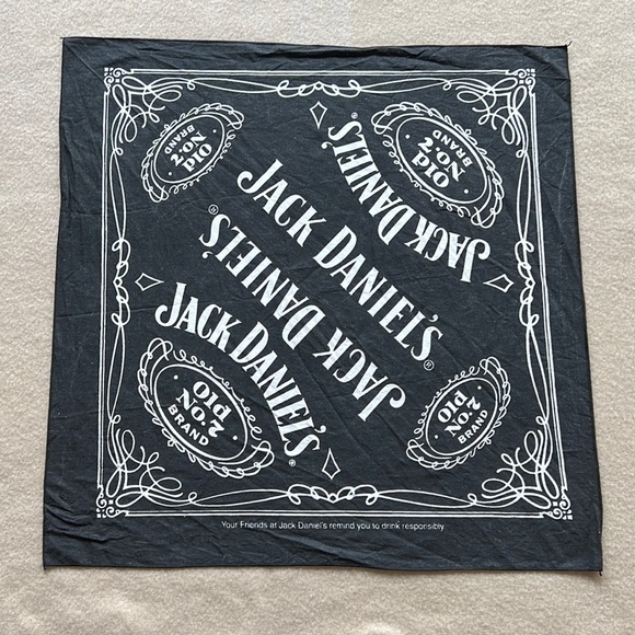 Other | Jack Daniels Bandana Old No 7 Black 25 Year Commemorative Scarf ...
